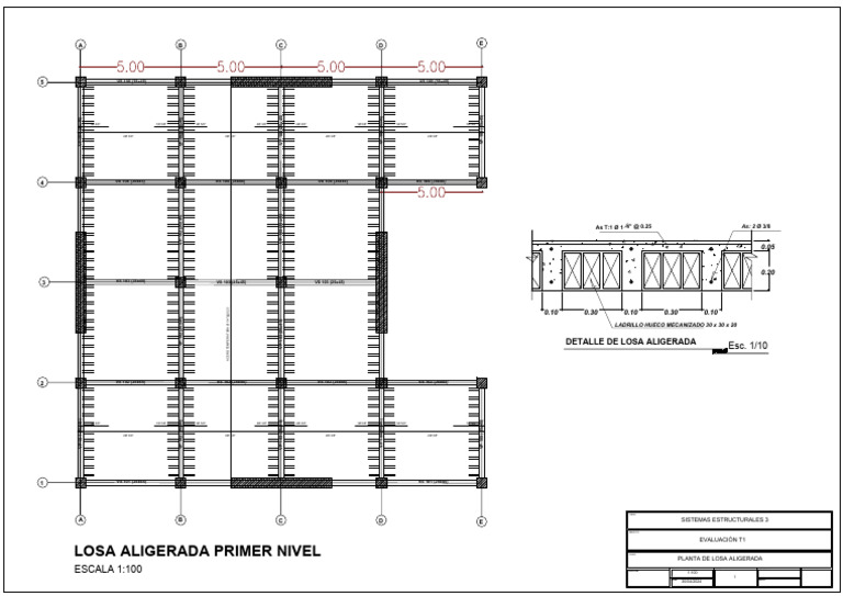 PLANO LOSA ALIGERADA | PDF