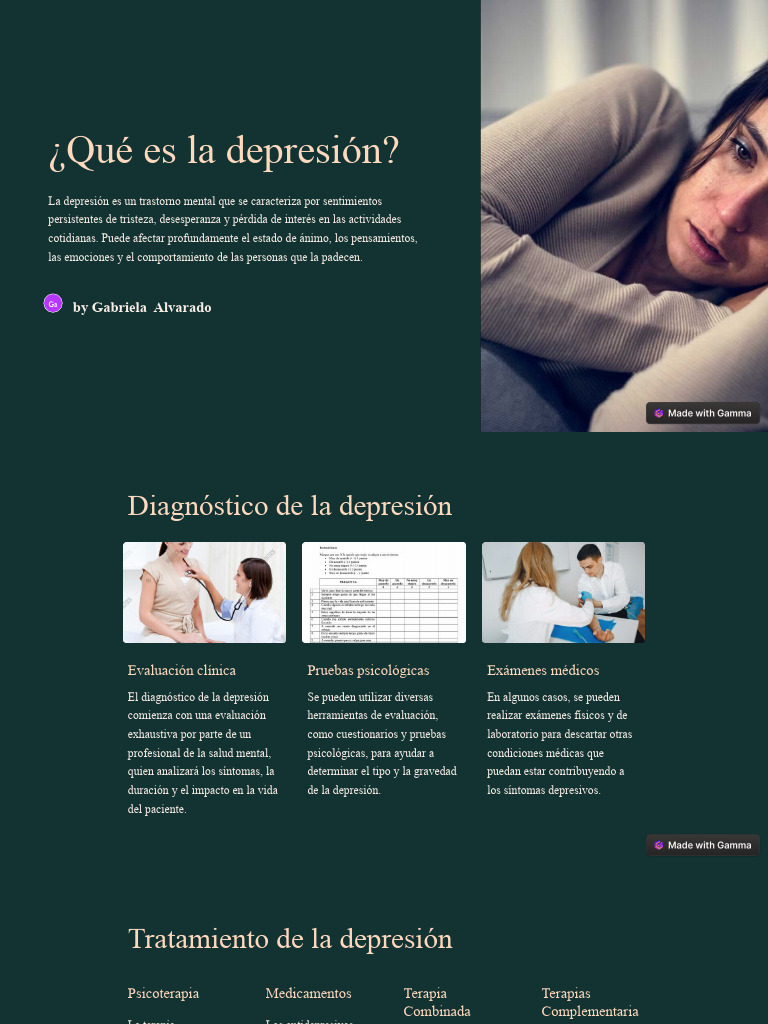 Diagnóstico y tratamiento de la depresión | PDF | Trastorno depresivo ...