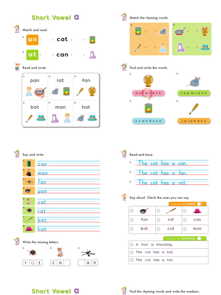 Short Vowel: An at | PDF | Linguistics | Human Voice