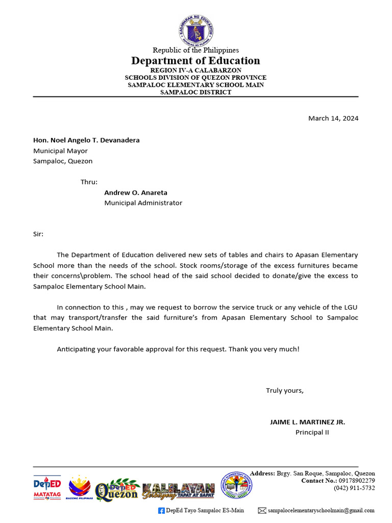 Letter To LGU | PDF