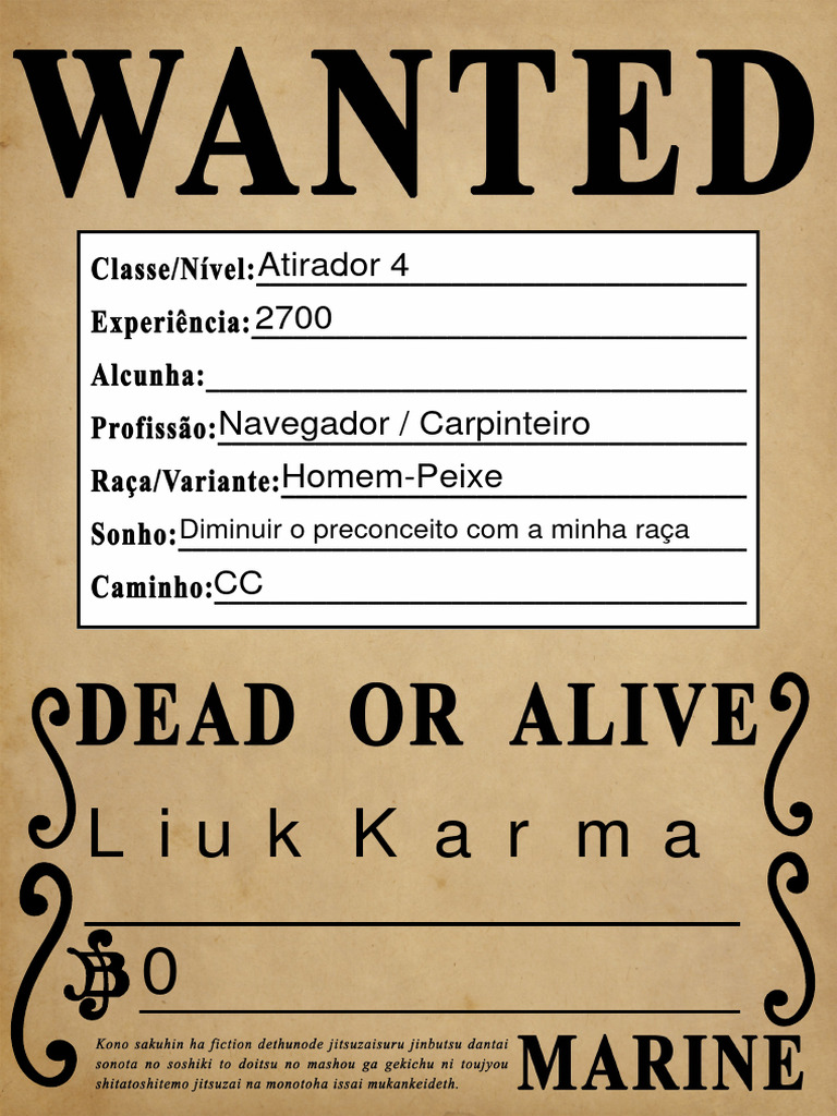 Ficha OP RPG Editável | PDF