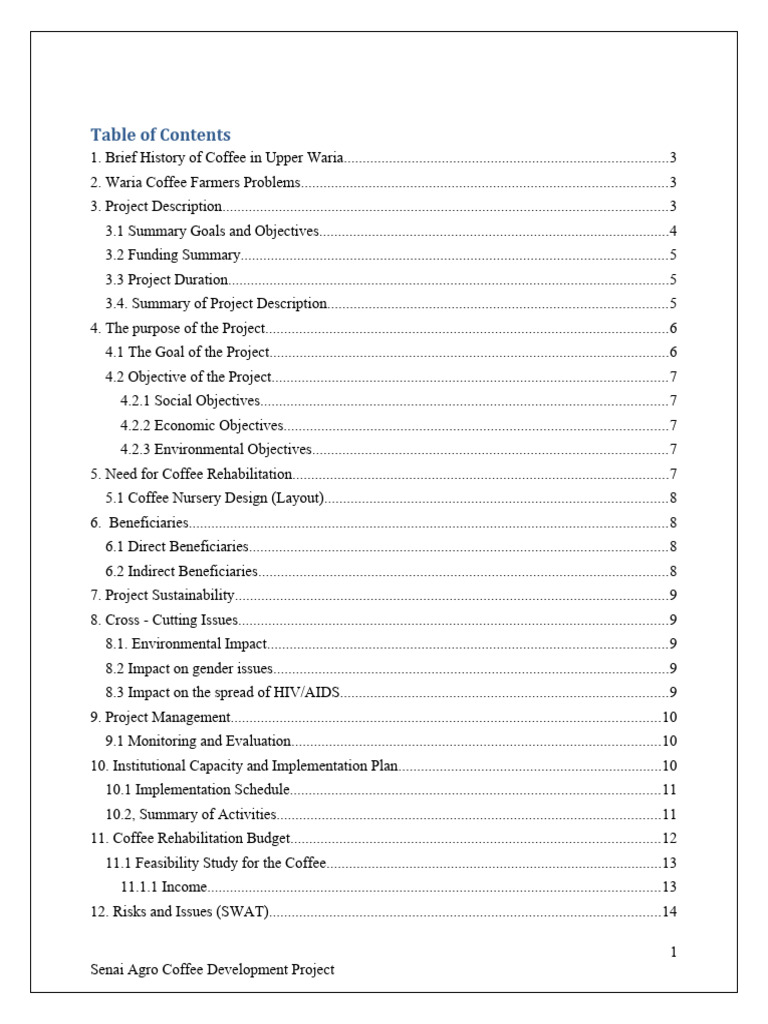 Coffee Project Proposal | Download Free PDF | Agriculture | Coffee