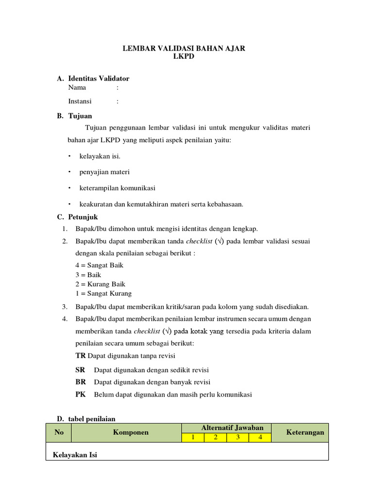Hasil Validasi Kelompok 7 Pdf Seni