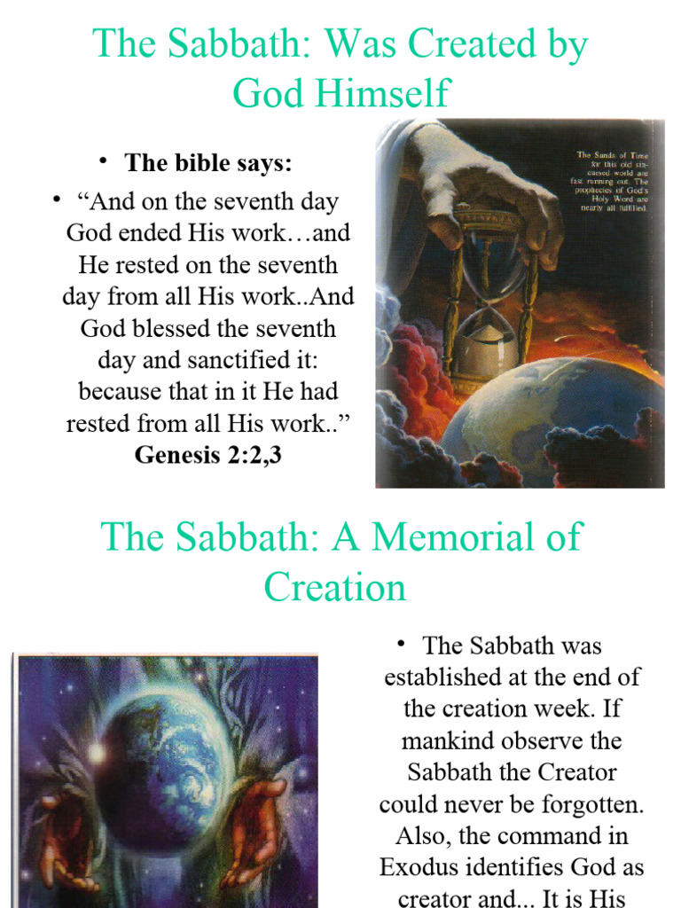 The Sabbath | PDF | Shabbat | Genesis Creation Narrative