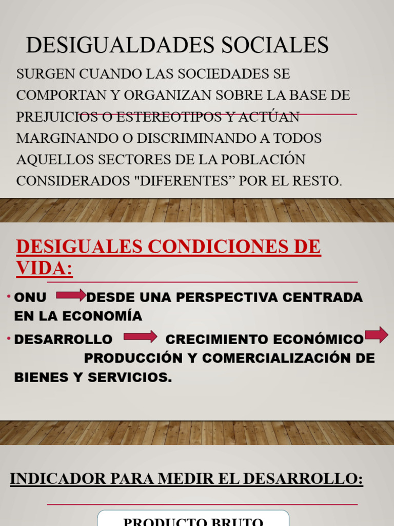 DESIGUALDADES SOCIALES | PDF | Desigualdad social | Discriminación y ...