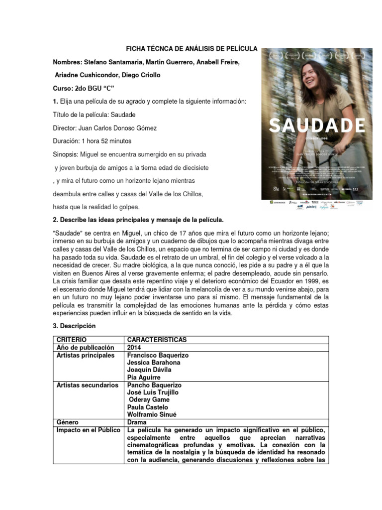 Ficha Película | PDF