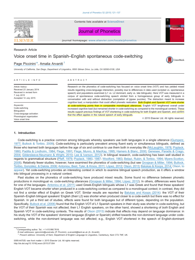 Spanish-English Code Switching | PDF | Multilingualism | English Language