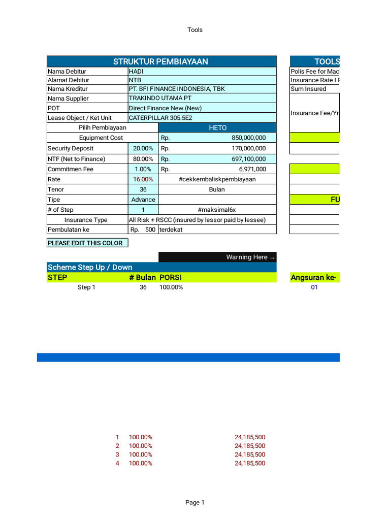 Simulasi Cat 305.5e2 - Hadi | PDF | Plastic