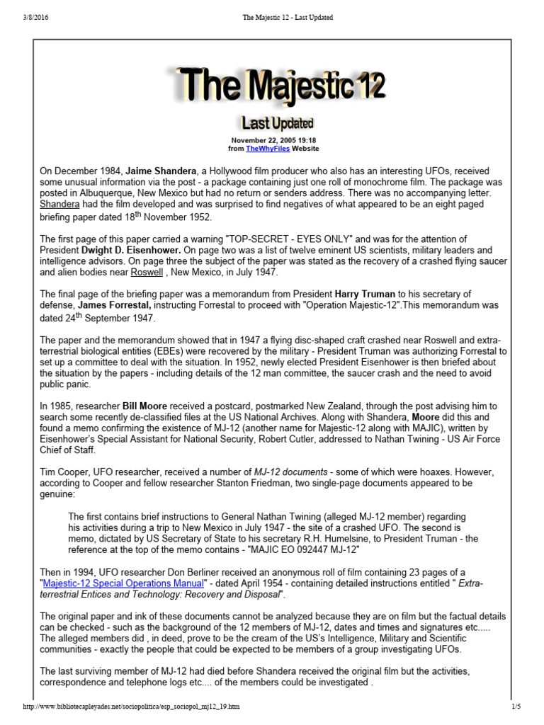 Majestic12 LastUpdated 5 | PDF | History