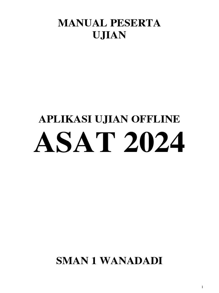 Manual APLIKASI ASAT SMAN 1 WANADADI | PDF