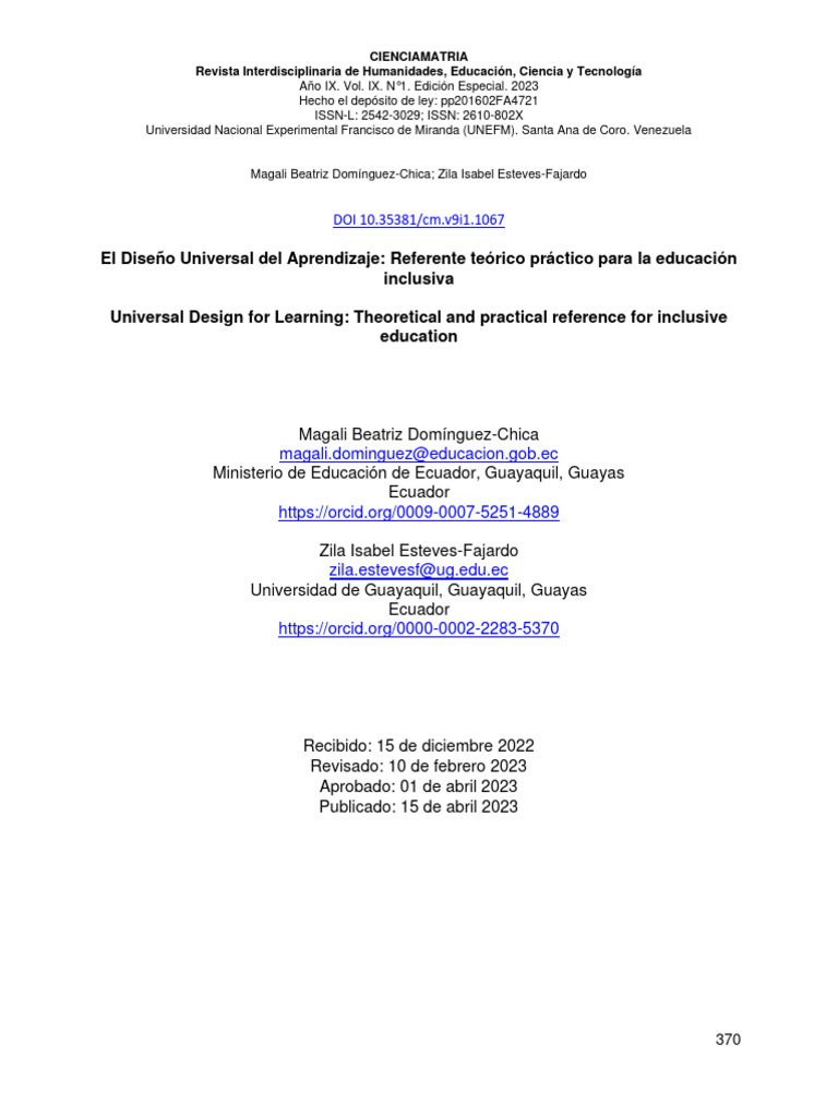 Diseño Universal Del Aprendizaje (DUA) | PDF | Aprendizaje | Enseñando
