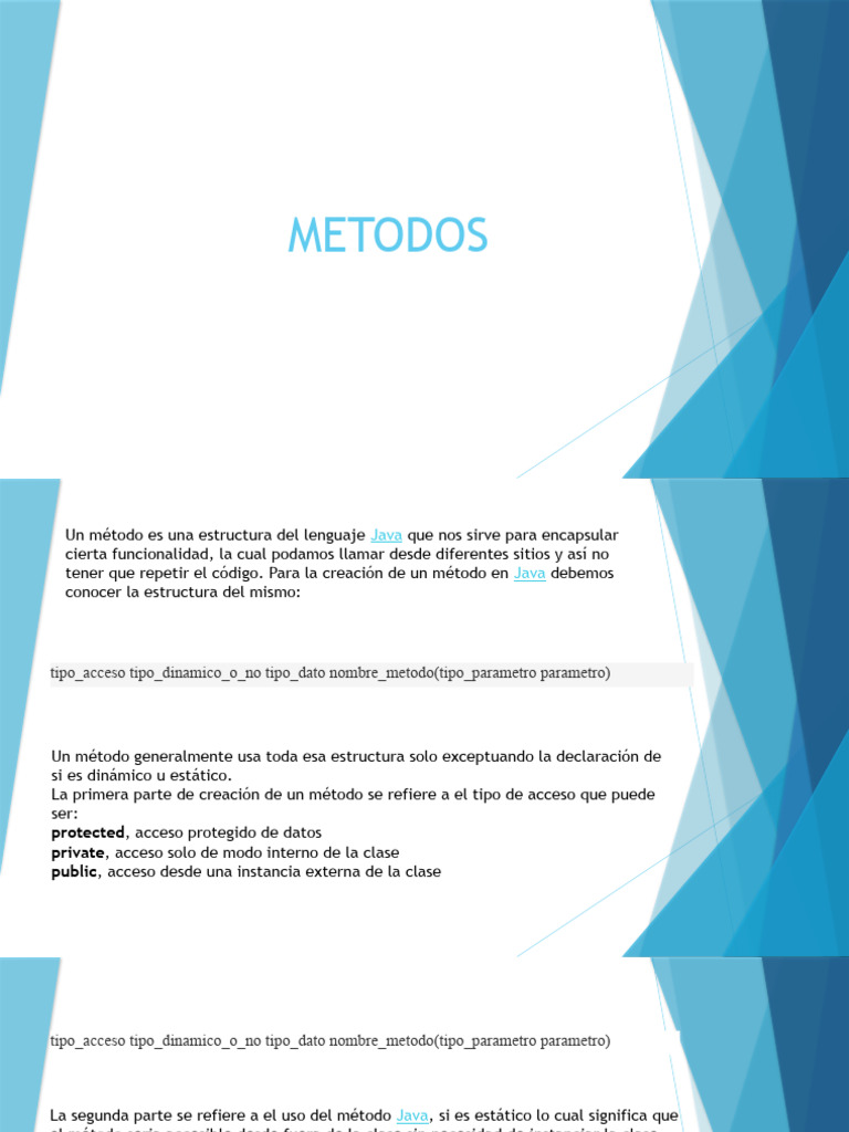 Metodos | PDF | Java (lenguaje de programación) | Constructor (Programación Orientada a Objetos)