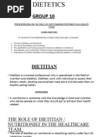 Introduction To Nutrition and Dietetics | PDF | Dietitian | Nutrients