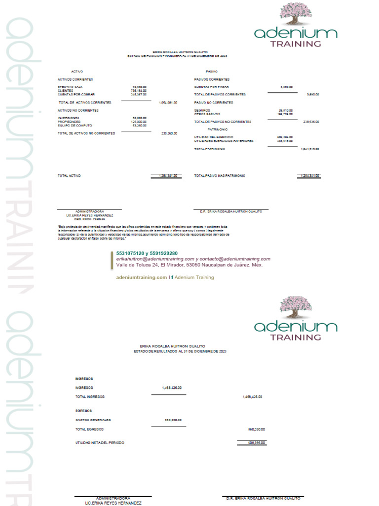 Contacto Adenium Training | PDF