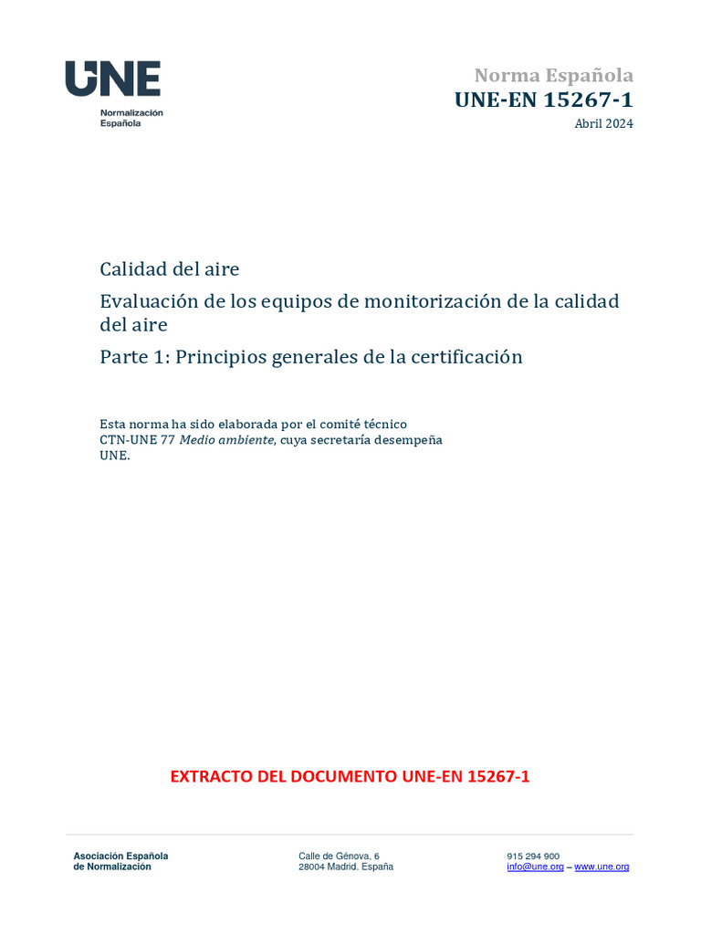 (Ex) Une en - 15267 1 2024 | PDF | Evaluación