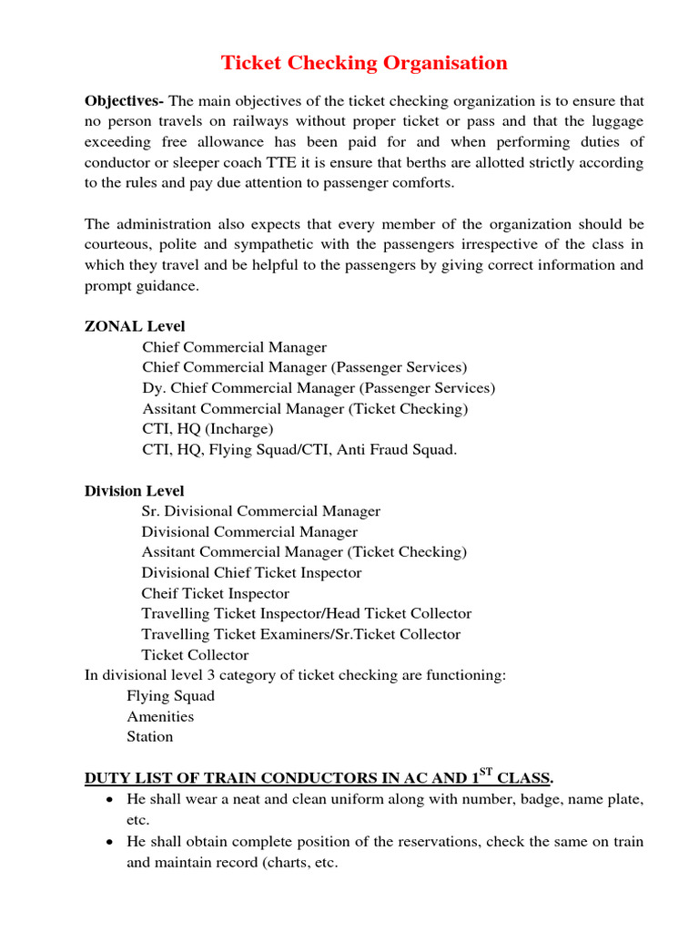 1387266121803-Ticket Checking2 | PDF | Conductor (Rail) | Fare