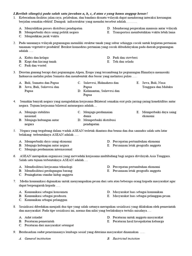 Soal Ipas Kelas X Akl Dan MM | PDF
