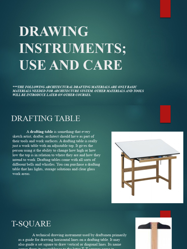 Essential Architectural Drafting Tools | PDF | Technical Drawing | Drawing