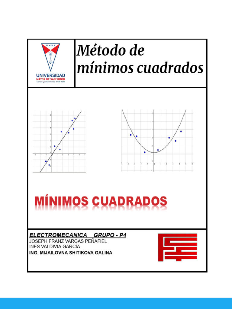 LABORATORIO UMSS Método de Mínimos Cuadrado | PDF | Mínimos cuadrados | Ecuaciones