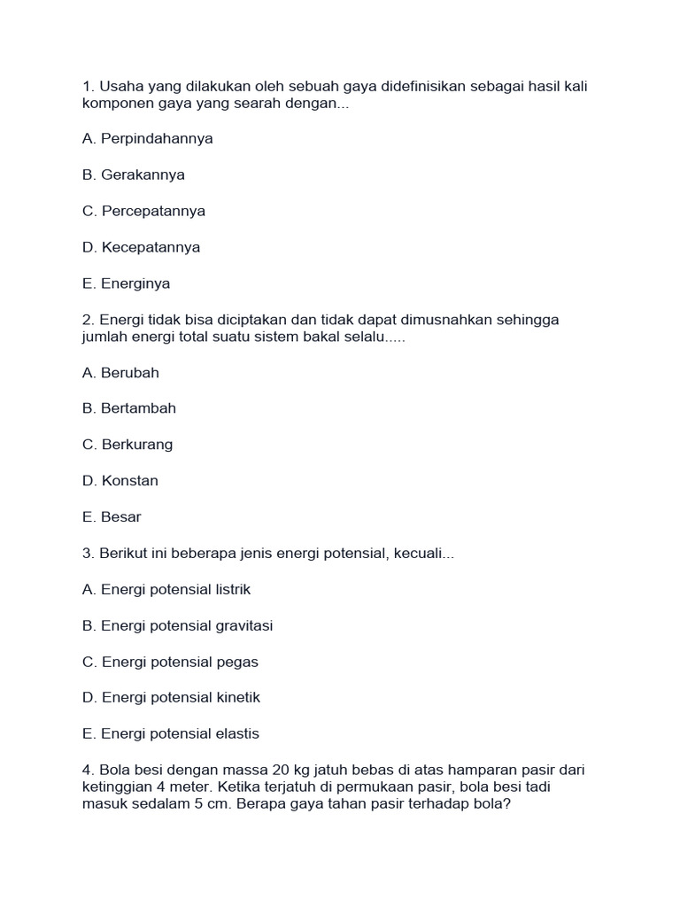 Soal Fisika Kls X Semester Genap 2024 | PDF