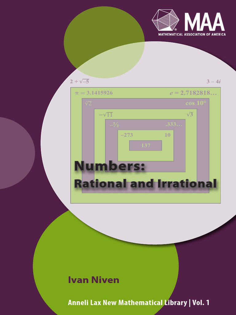 (Anneli Lax New Mathematical Library 1) Niven, Ivan Morton - Numbers ...