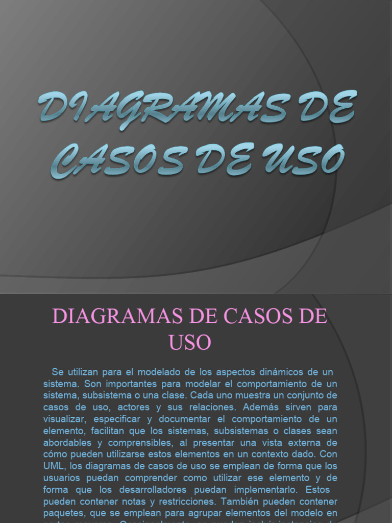 Diagramas de Casos de Uso en UML | PDF | Caso de uso | Lenguaje de modelado unificado