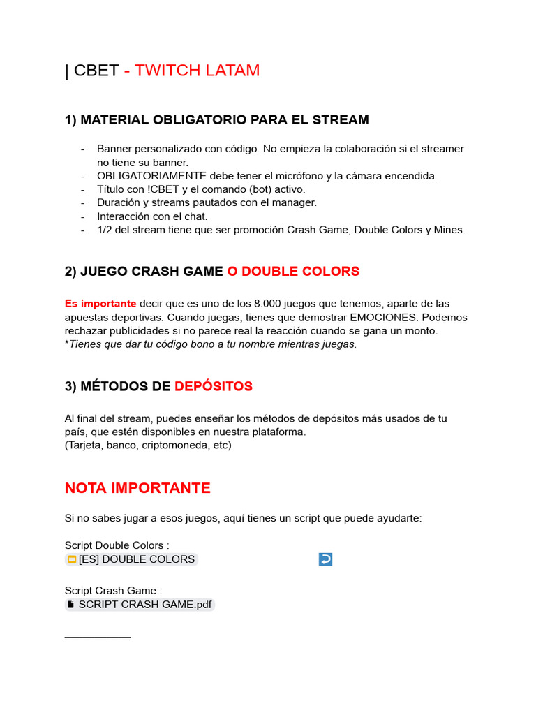 Información para Streamers | PDF