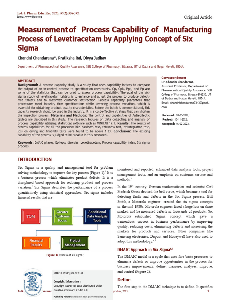 IndJPhaEdRes-57-2-386 | PDF | Tablet (Pharmacy) | Six Sigma