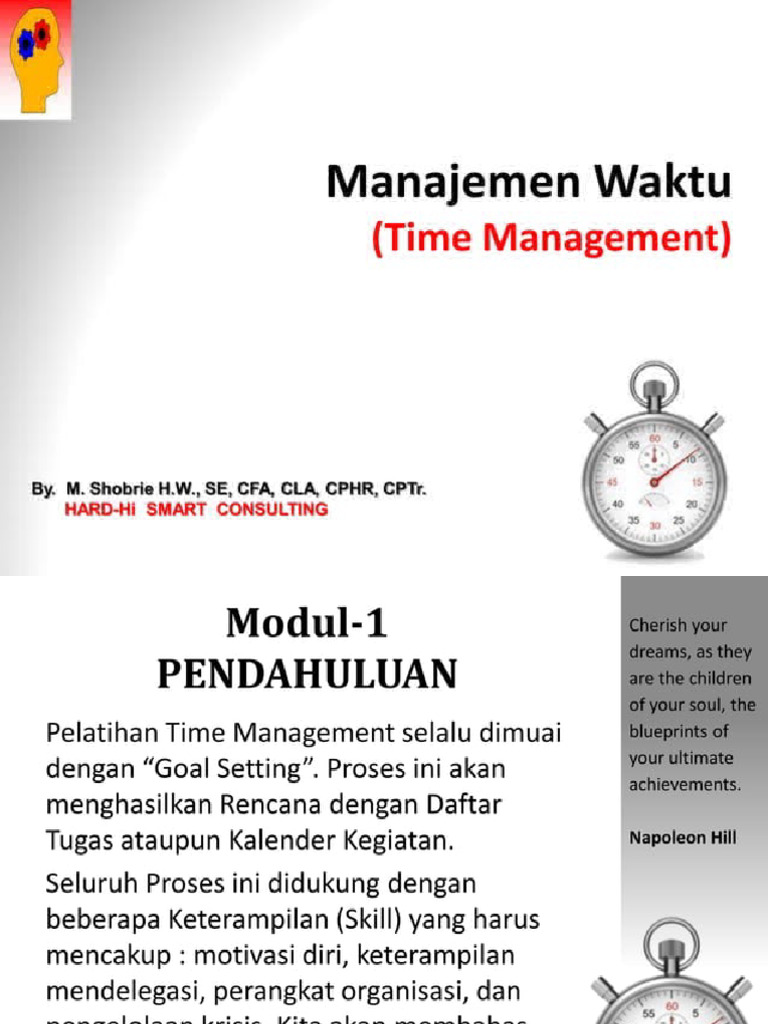 TIME MANAGEMENT | PDF