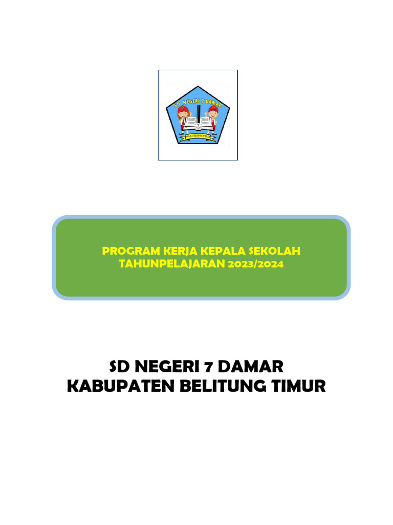 Program Kerja Kepala Sekolah | PDF
