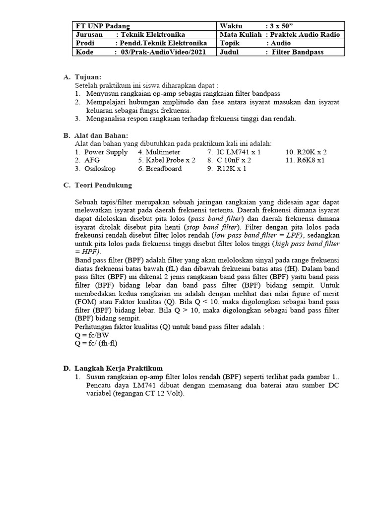 Job3 - Filter BPF Dan BSF For Daring | PDF