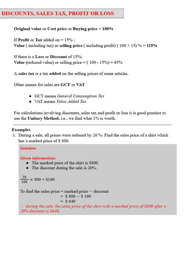 Consumer Arithmetic | PDF | Prices | Value Added Tax