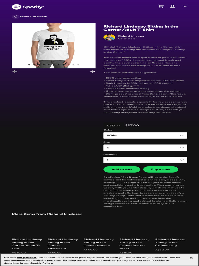 Spotify Shop | PDF | Merchandising | Economies