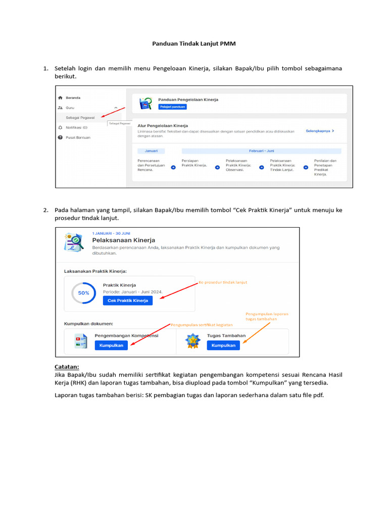 Panduan Langkah Tindak Lanjut PMM | PDF | Karier & Perkembangan