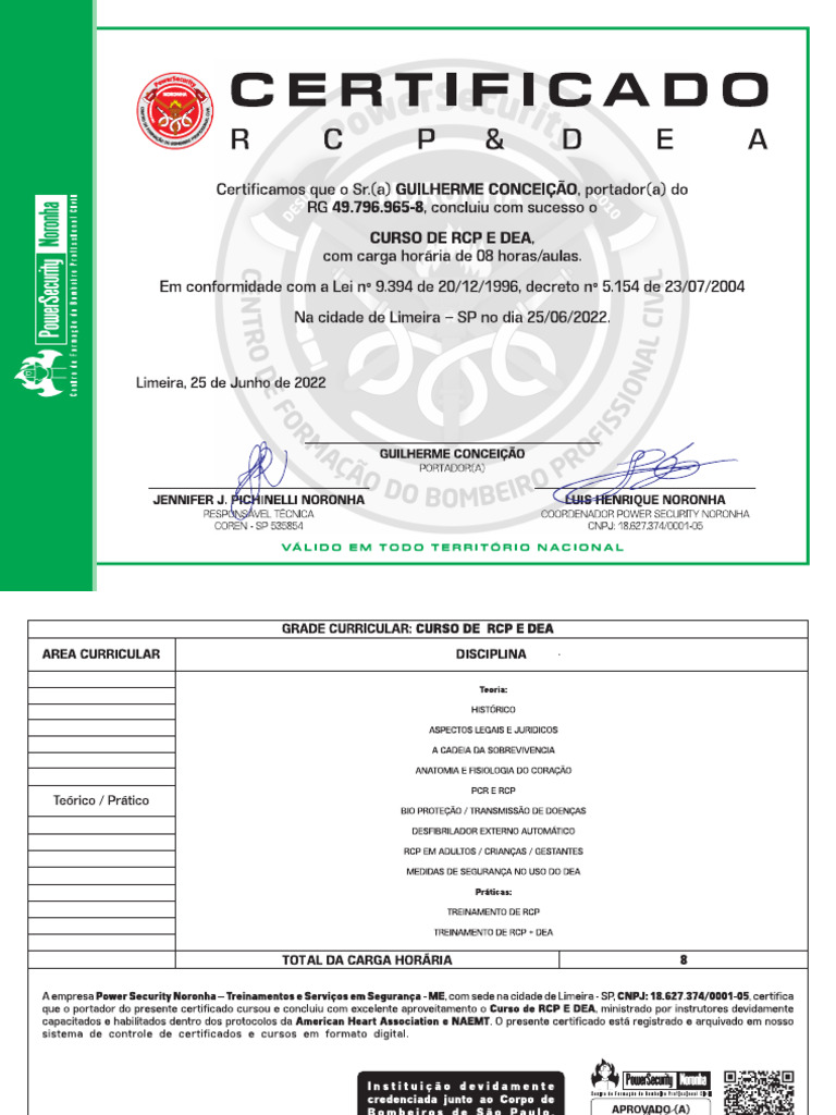 Rcp Dea Certificado.pdf | PDF
