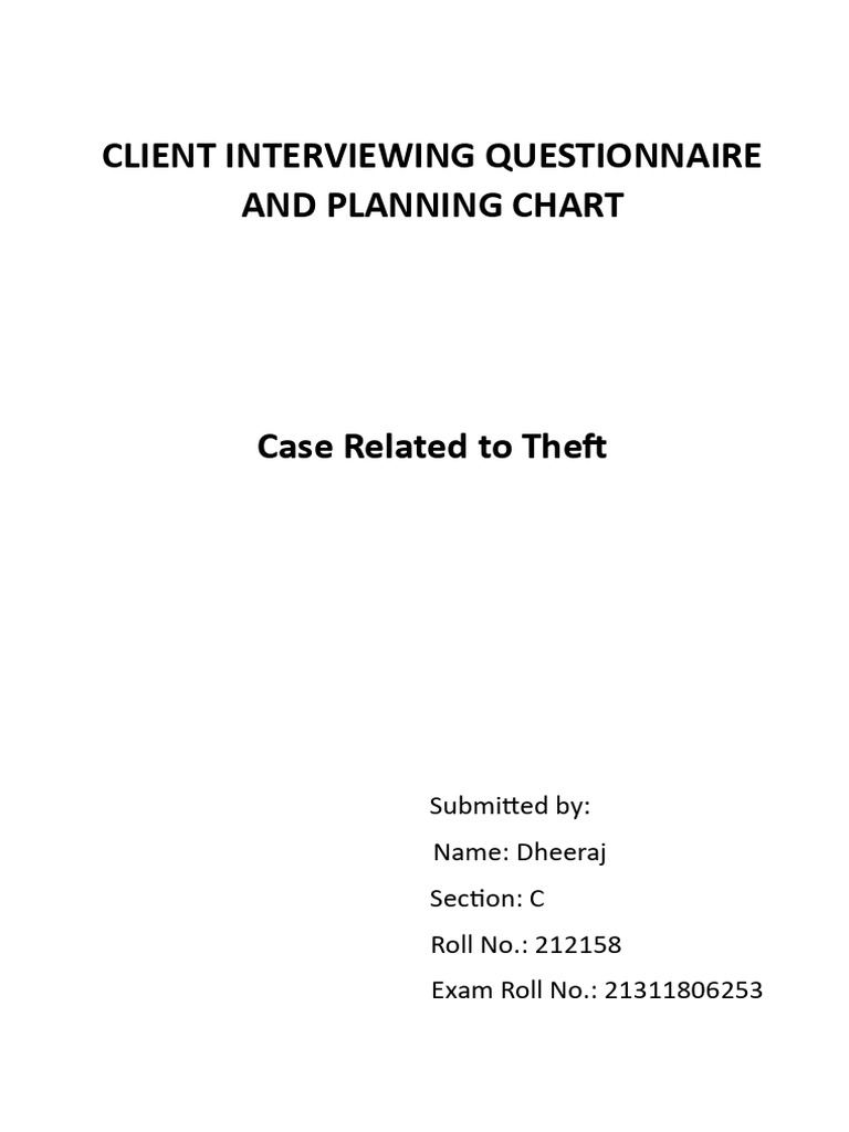 Client Interviewing For Internal Assessment | PDF | Acquittal