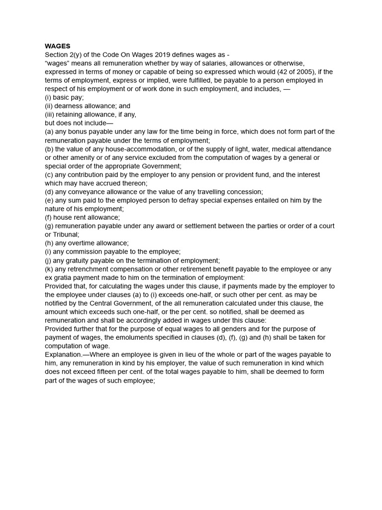 Understanding Wages: Minimum, Living, Fair | PDF | Wage | Employment