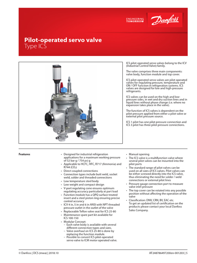 Danfoss ICS Catalog | Download Free PDF | Valve | Pressure