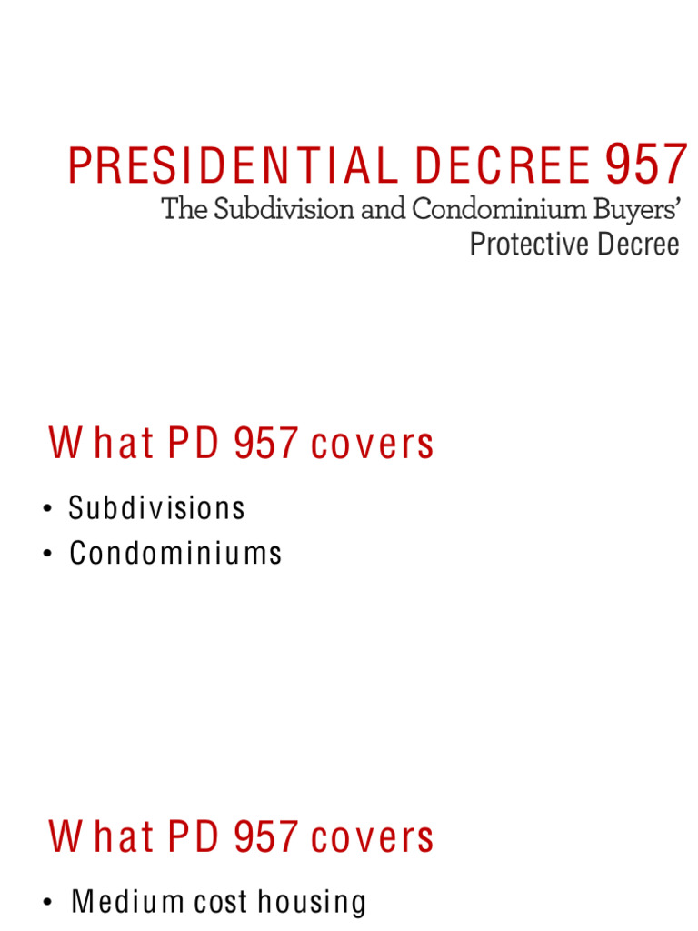 PD 957 slides | PDF