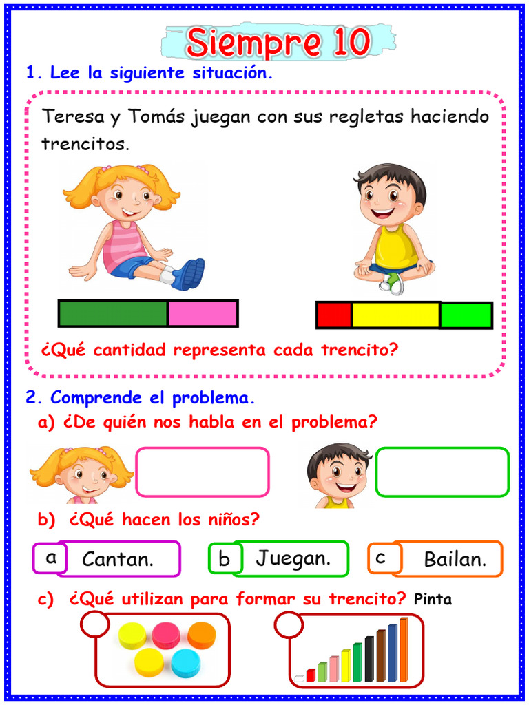 Actividades con Regletas para Primer Grado | PDF