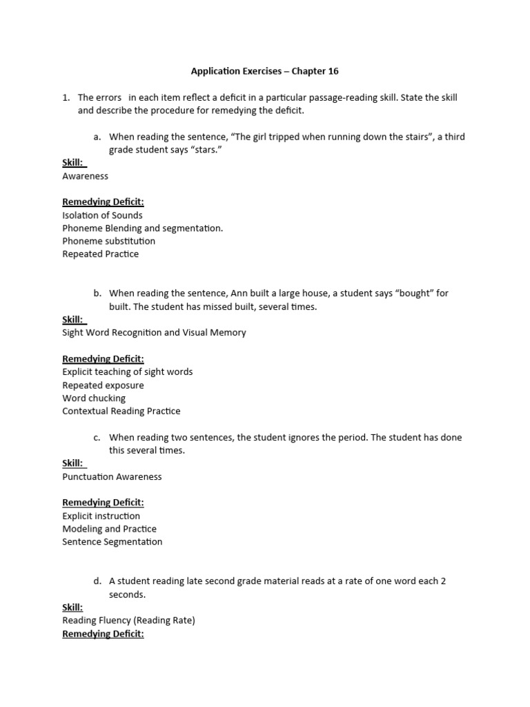 Application Exercise Ch. 16 | PDF | Cognitive Science | Behavior ...