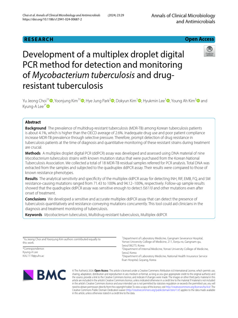 Development Of A Multiplex Droplet Digital Pcr Method For Detection And