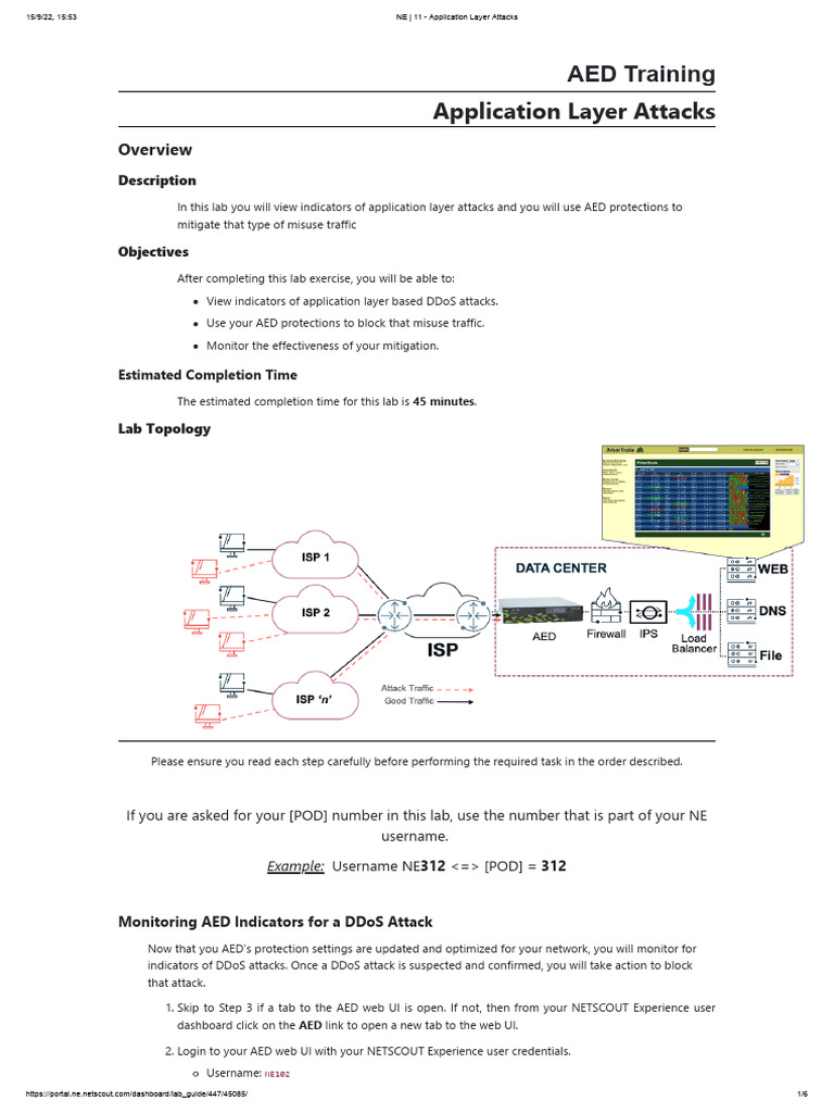 DDoS Mitigation Lab Guide | PDF | Transmission Control Protocol | Denial Of Service Attack