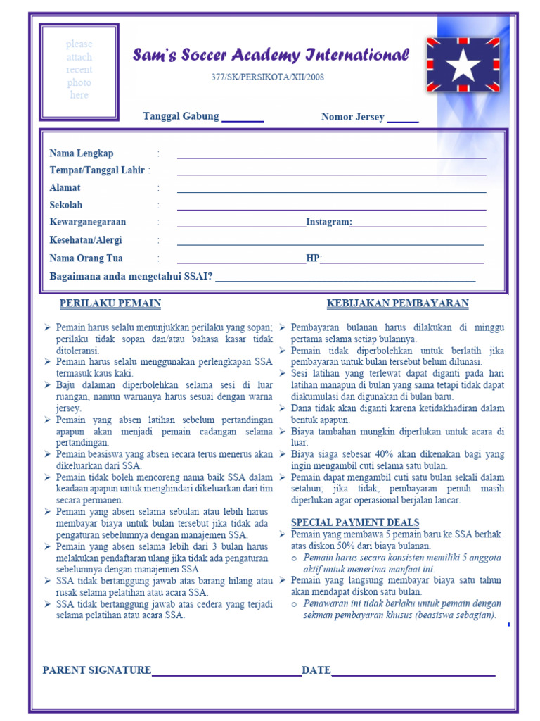 Ssa-Membership Form - 2024 | PDF