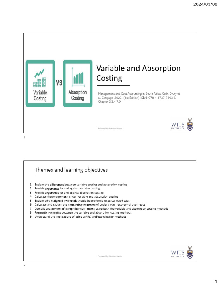 Microsoft PowerPoint - Class Slides - Student | PDF | Cost Of Goods ...