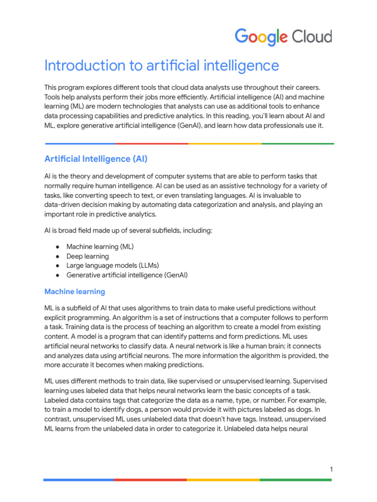 AIML Google Resource For AI | PDF | Machine Learning | Artificial ...