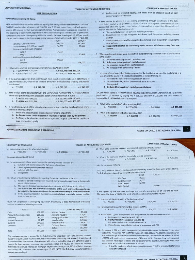 AFAR General Review | PDF