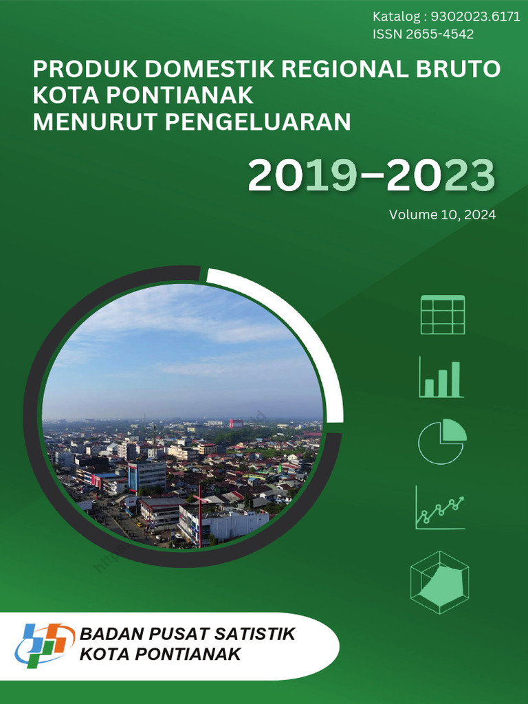 Data BPS, Buku Produk Domestik Regional Bruto Kota Pontianak Menurut Pengeluaran 2019-2023 ...