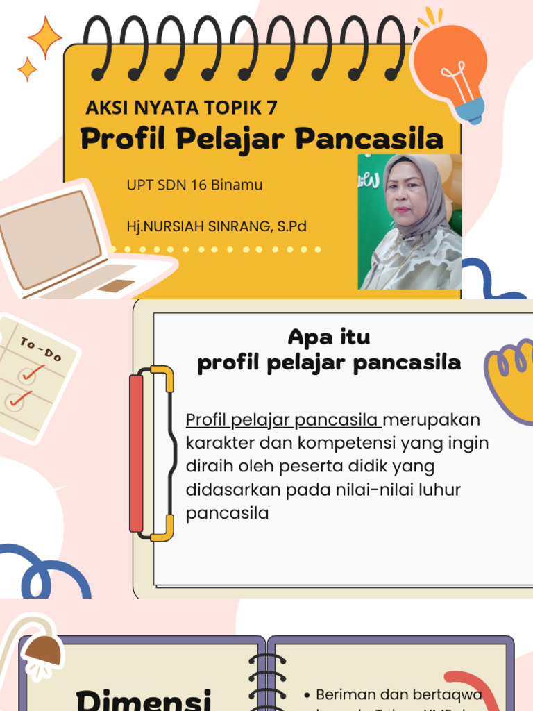 Aksi Nyata Profil Pelajar Pancasila New (HJ - Nursiah) | PDF
