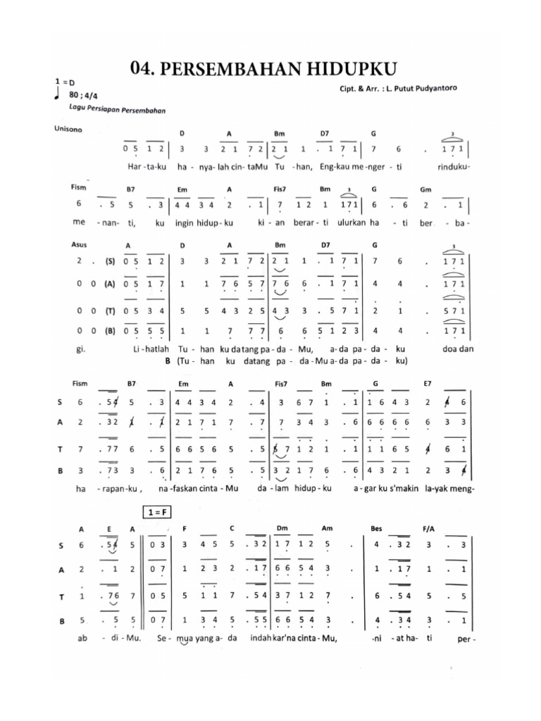 Persembahan Hidupku - Putut | PDF